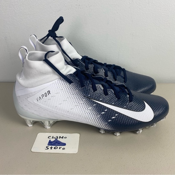 Nike | Shoes | Nike Vapor Untouchable 3 White Navy Football Cleats ...